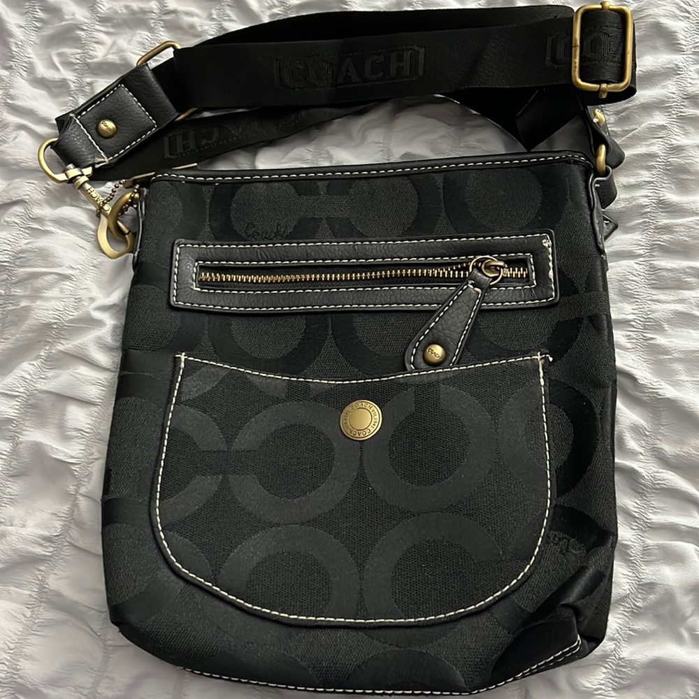 Coach Vintage 00234 Canvas Black Shoulder/Crossbody B… - Gem